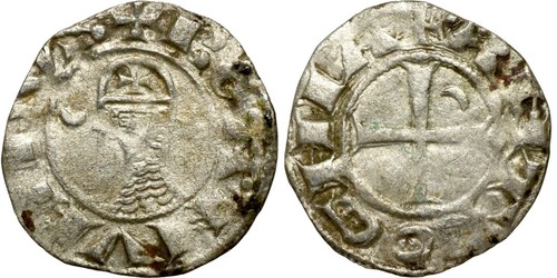 Medieval Crusader Knight Templar Silver Denier Coin - Bohemond III ...