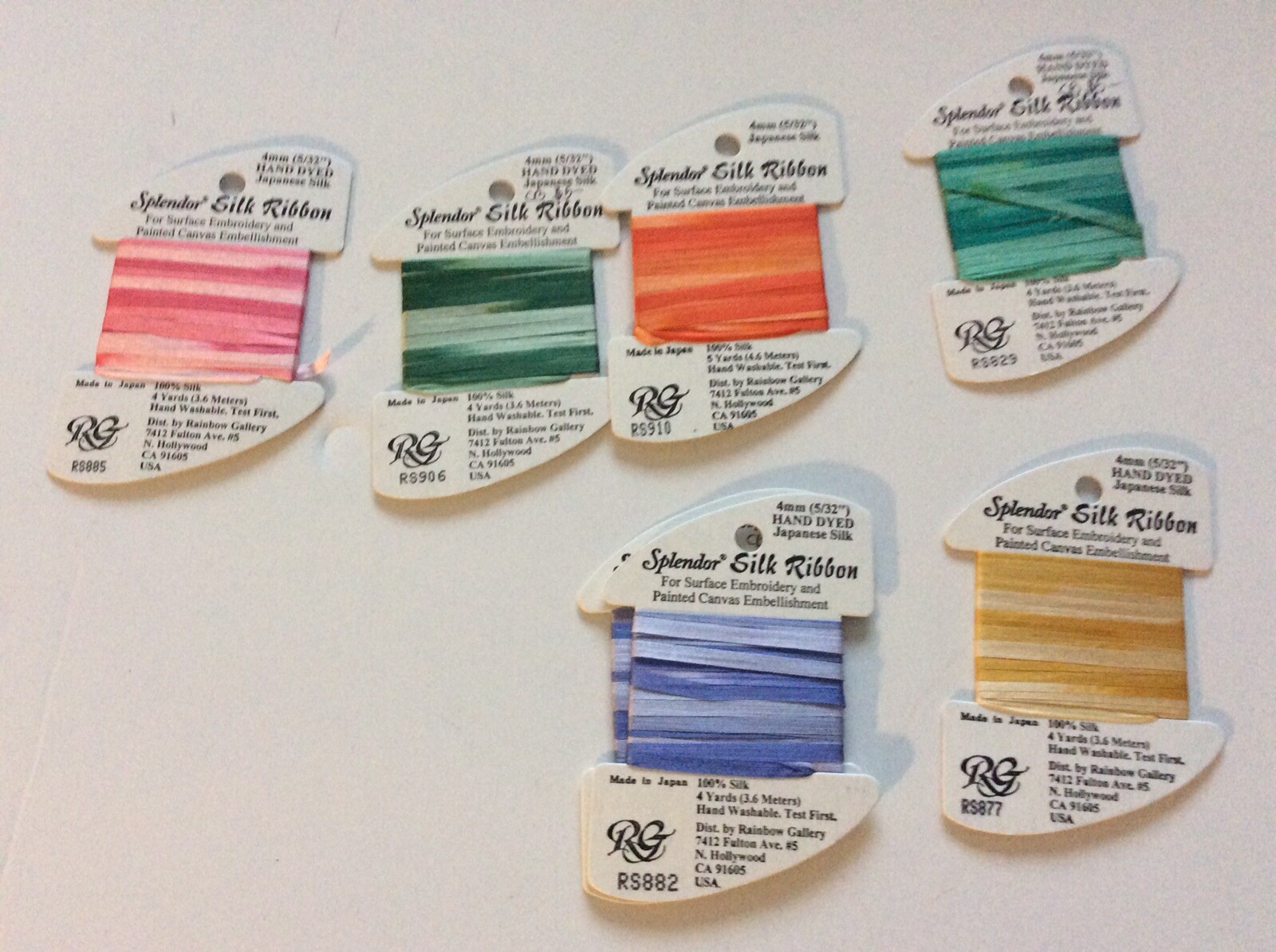 Mixed Lot 13 Thread Gatherer & Rainbow Gallery Silk Ribbon Ndlpt ...