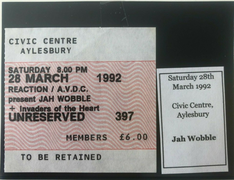 Collectors Ticket Stubs from Music Concert - Rock, Pop etc *Choose from ...