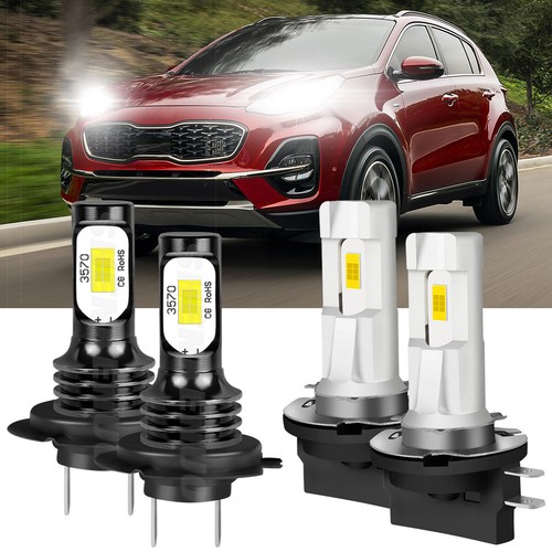 For Kia Sportage 2011-2016 Kit H7 H11B LED Headlight High Low Beam ...