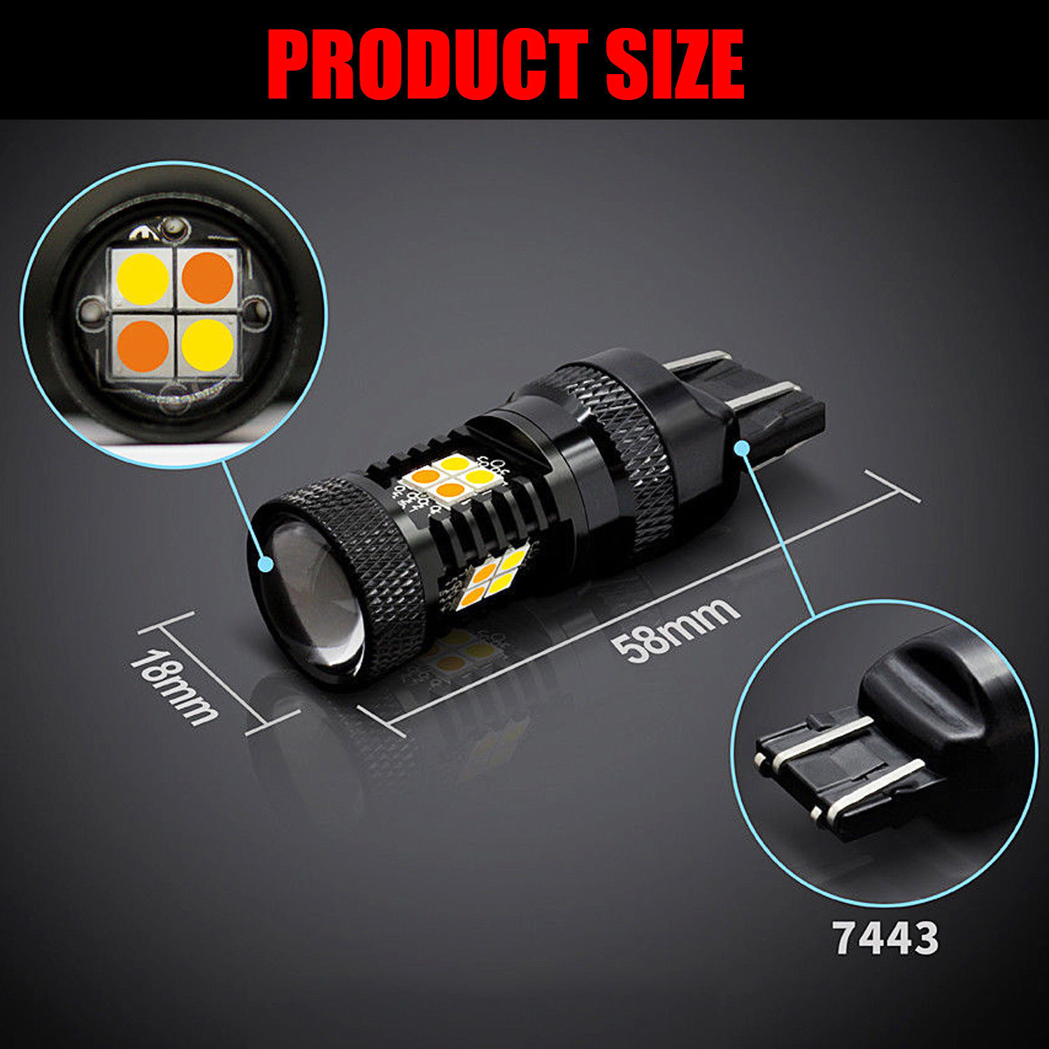 3157 Switchback Dual Color LED Turn Signal Lights Anti Hyper Flash W ...