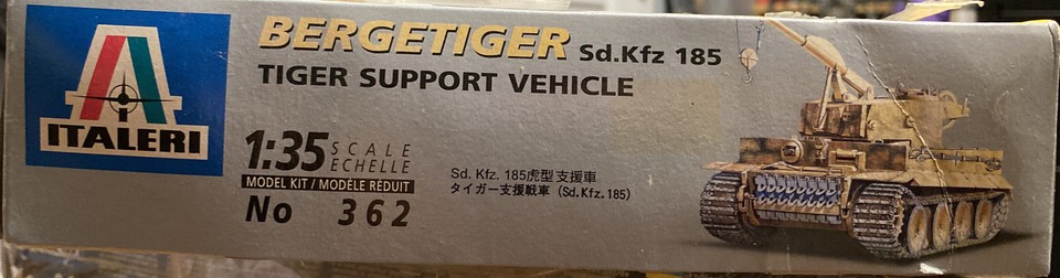 Italeri 362 Bergetiger Tiger Support Vehicle Sd Kfz 185 - 1/35 Model ...