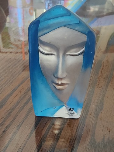 Mats Jonasson Crystal Glass Sculpture Face Signed Numbered 8164 | eBay