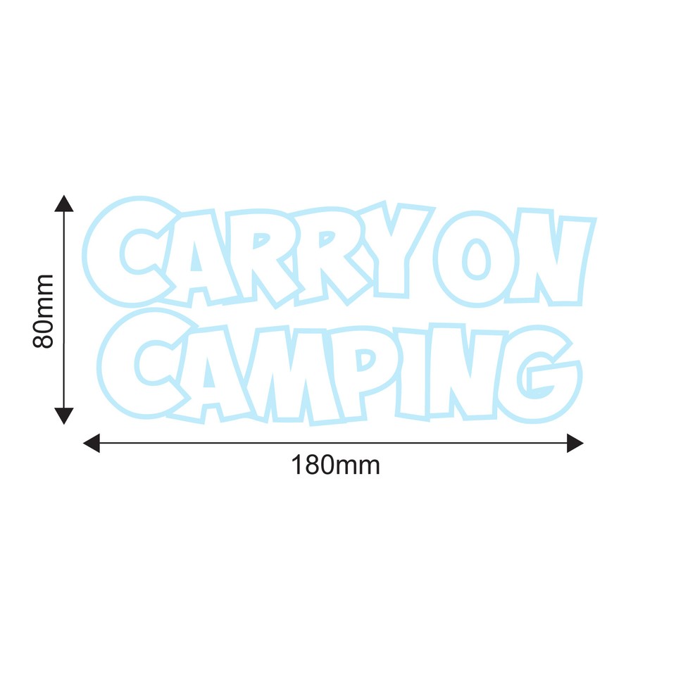 Carry On Camping Funny Camper Van Sticker - Caravan, Motorhome ...