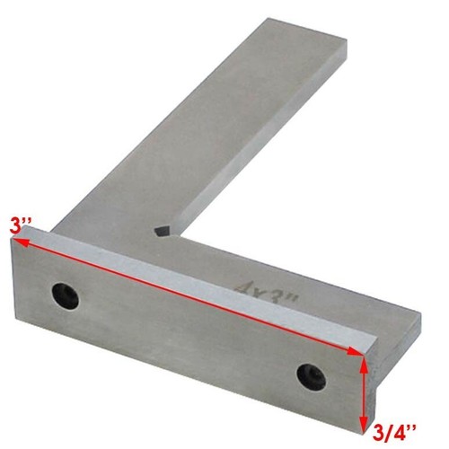 Hardened Steel 4'' x 3" Machinists Work Shop Precision Square Squares ...