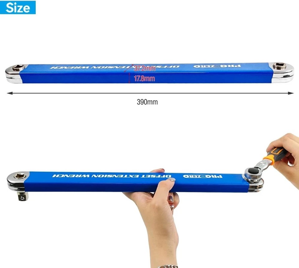 2 Pack Impact Ready Offset Extension Wrench, Tight Reach Wrench Set ...
