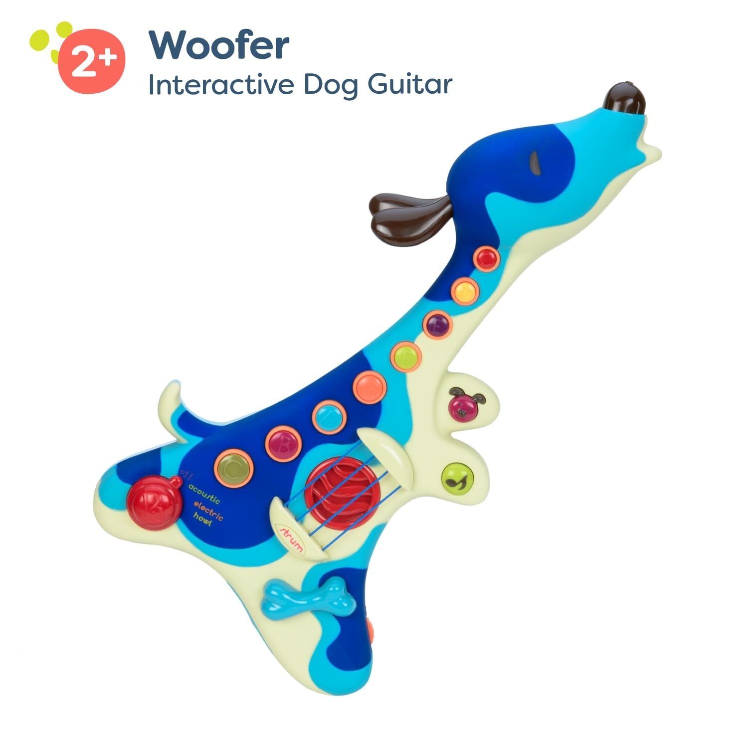 Guitar B Woofer Hound Dog Musical Toy Battat Strum Instrument Toddler ...
