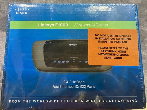 New Cisco Linksys E1000 Router Wireless-N 2.4 Ghz Fast Ethernet (10/100 ...