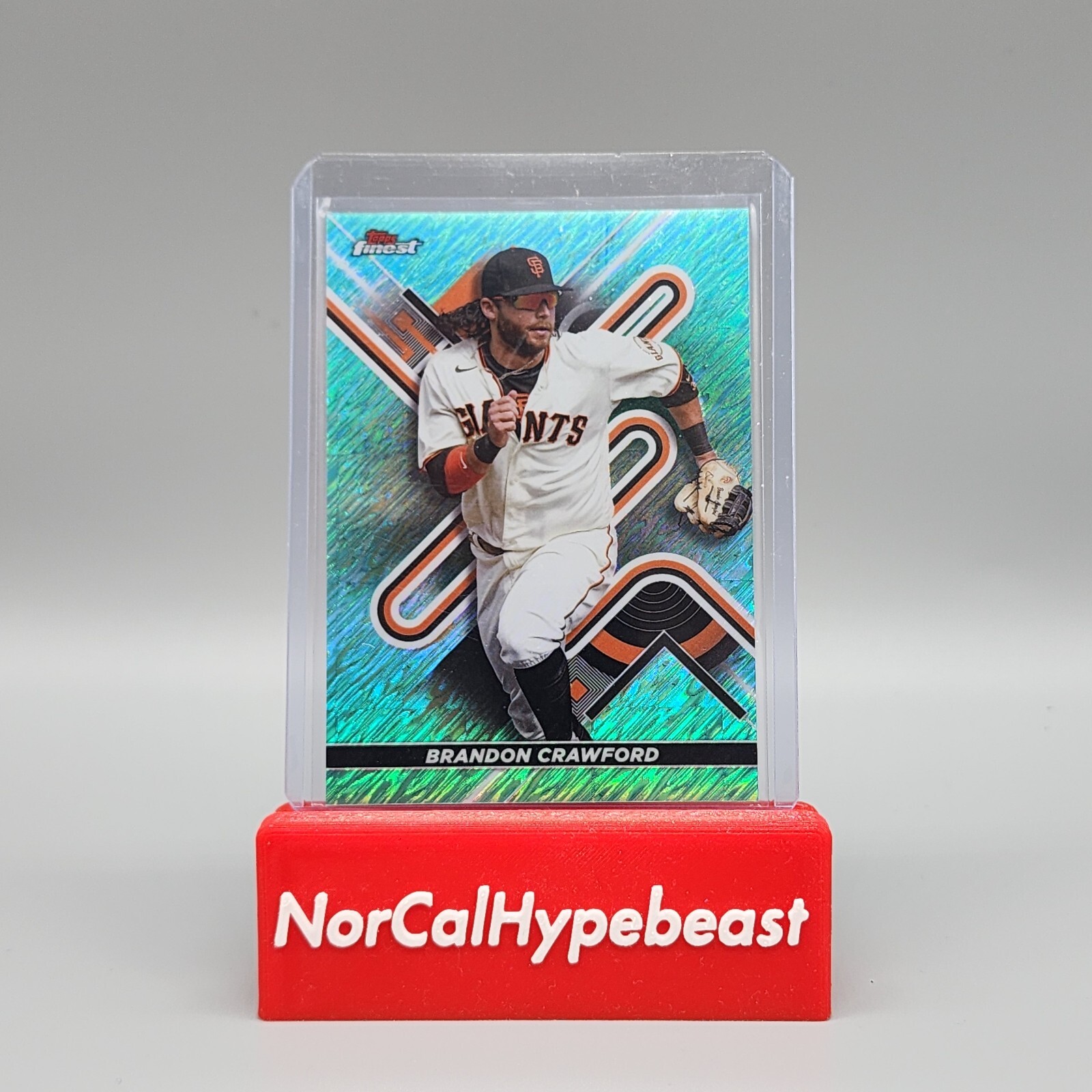 2022 Topps Finest - Aqua Shimmer Refractor #85 Brandon Crawford /175 ...