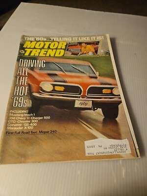 Vintage 1968 October, Motor Trend Magazine, Driving All The Hot '69's ...