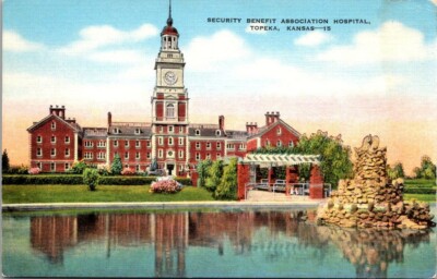 Postcard Security Benefits Association Hospital Topeka Kansas | eBay