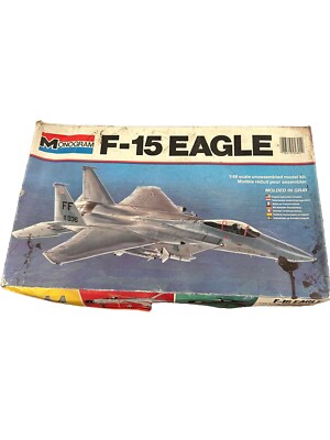 MONOGRAM F-15 EAGLE 1/48 SCALE Kit #5801 Box A Little Damaged Model ...