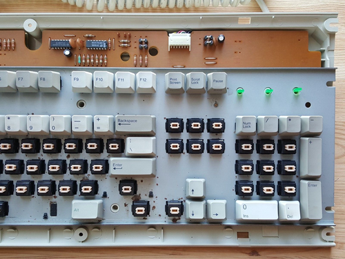 Vintage Old Logo Dell AT101 GYI3PVAT101 ALPS Salmon Mechanical Keyboard ...