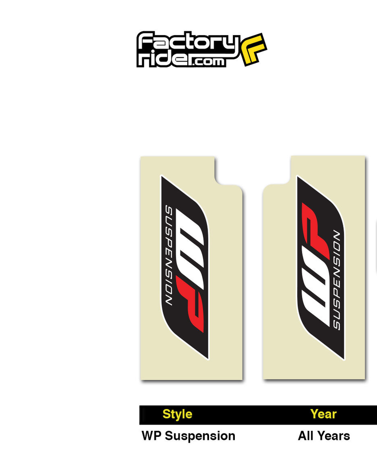 WP Suspension Fork STICKERS GRAPHICS fit all Motocross Bikes! | eBay