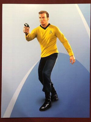 STAR TREK CAPTAIN KIRK PHASER WILLIAM SHATNER POSTER 11 X 15" NM ...