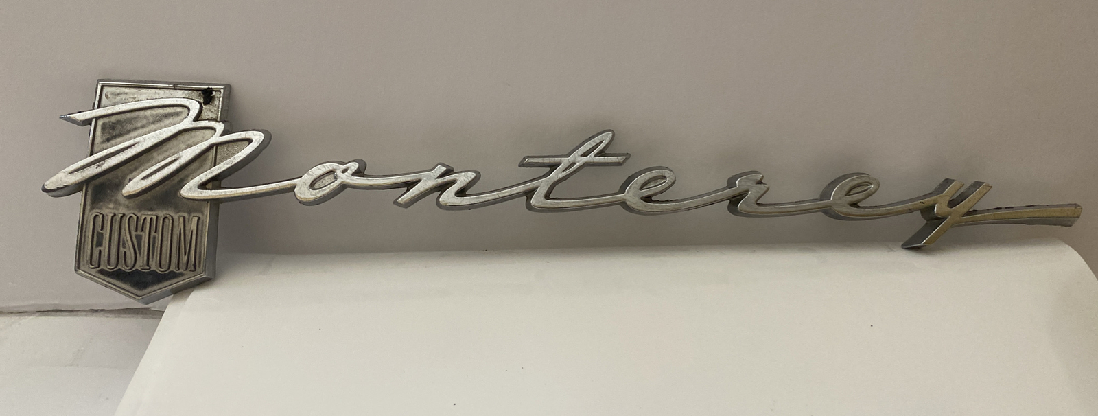 Vintage Mercury Monterey Custom Side Panel Emblem Name Metal Trim Badge ...