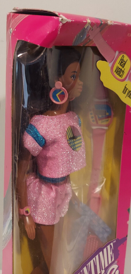 1986 Vintage Mattel FUNTIME African American Barbie Doll w/Real Watch ...