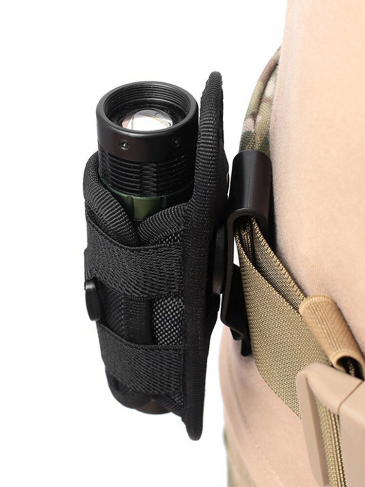 Unbranded MOLLE Compatible Pouch 360° Rotatable Tactical Flashlight ...