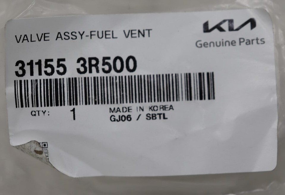 NEW OEM Fuel Tank Roll Over Valve 311553R500 for Azera Cadenza 2011 ...