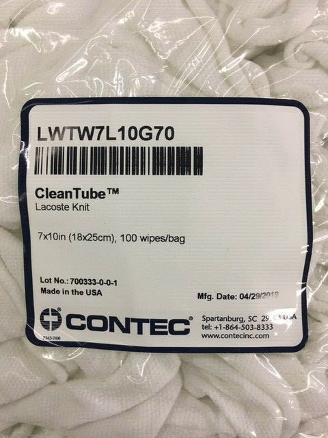 Contec CleanTube Clean Room Wipes 7" X 10" 100 Wipes per Bag ...