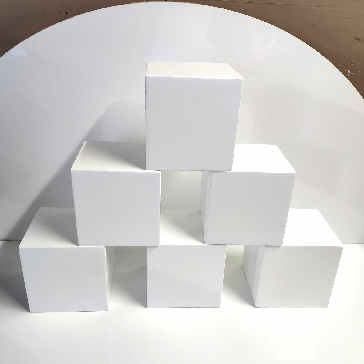 12" White Display Cube Pedestal Stand Riser Column Pillar - Wedding ...