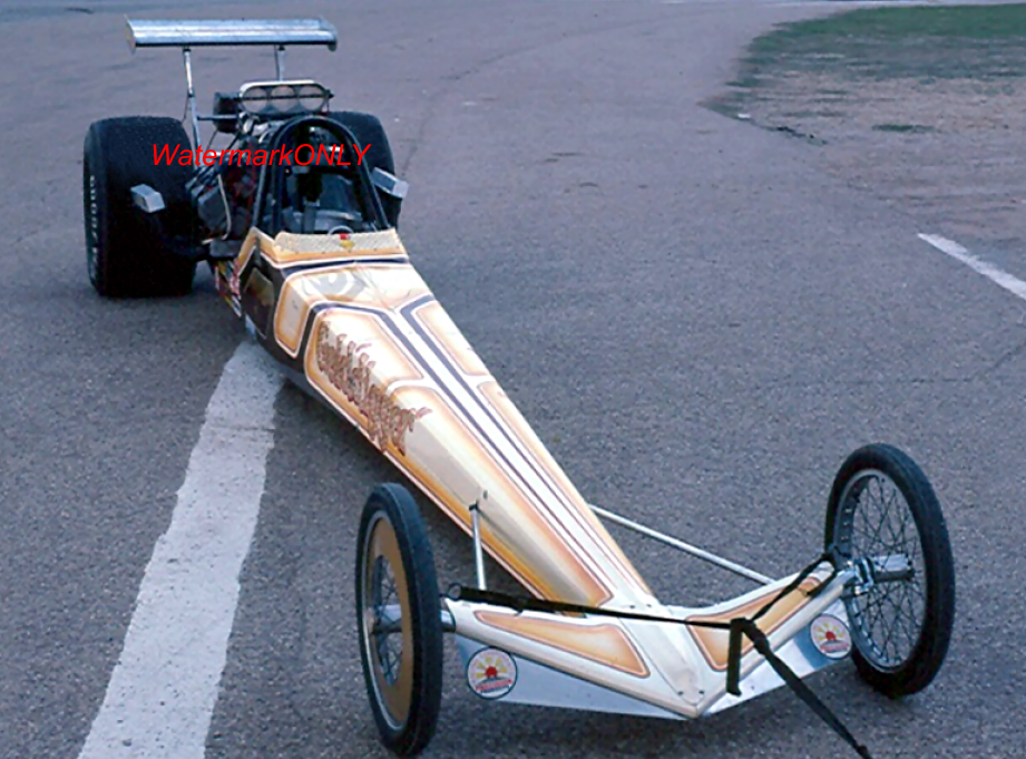 "Gold Digger" 1970's Rear Engine Top Fuel Dragster PHOTO! #(27) | eBay