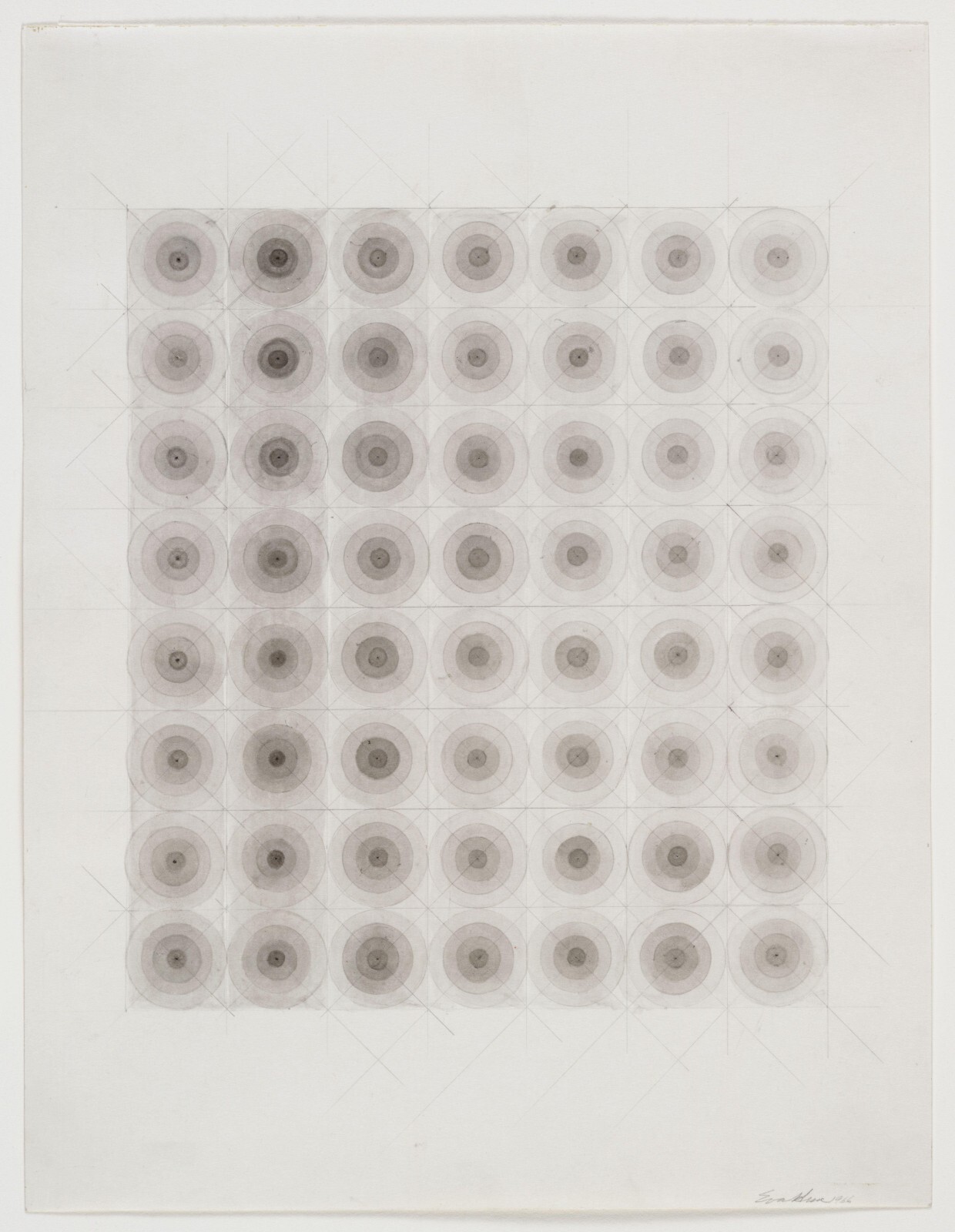 Eva Hesse - Untitled (2), 40x50 IN Rolled Canvas Home Decor Print Wall ...