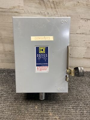 Used Square D DU322 Series E1 Safety Switch, 60A, 240 VAC 9"x 7"x3" | eBay