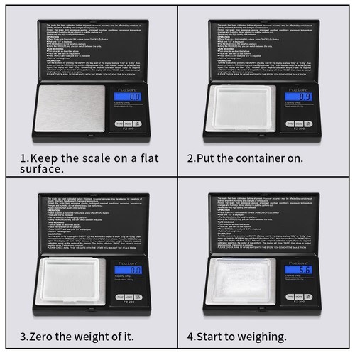 Fuzion Precision Pocket Scale 200g x 0.01g, Digital Gram Small Black | eBay