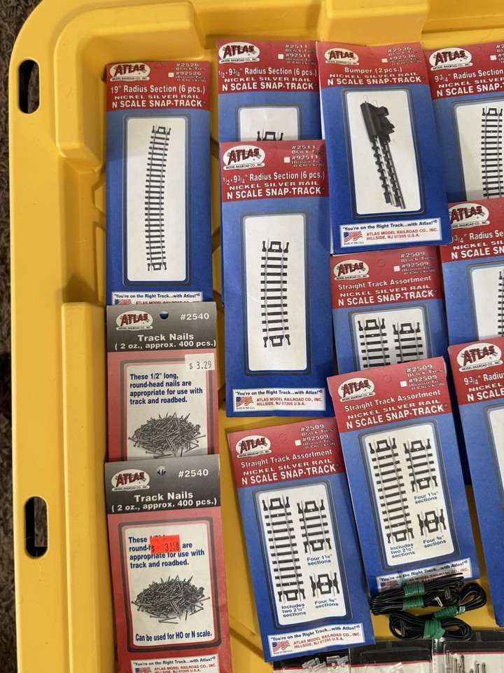 Atlas Train Track Lot , Snap Tracks , Track Nails , Parts | eBay