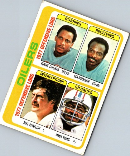 1978 Topps Ronnie Coleman/Ken Burrough/Mike Reinfeldt/James Young ...