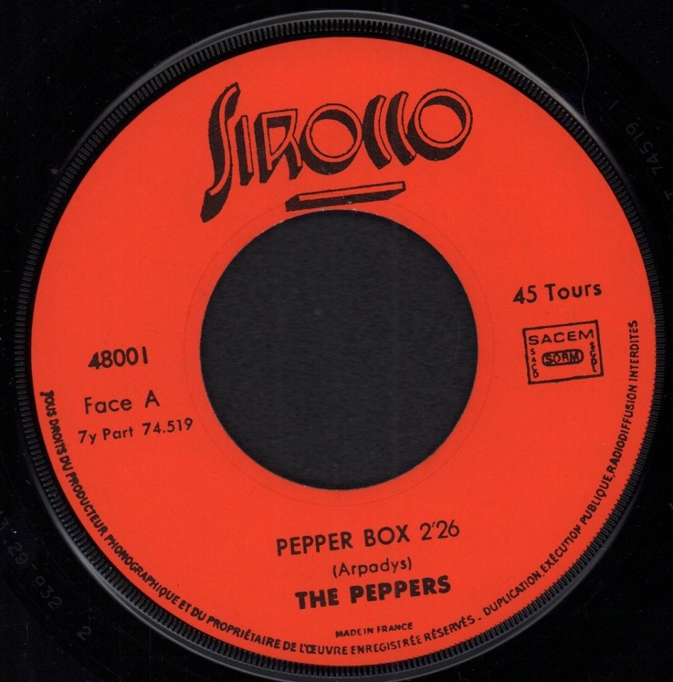 Peppers Pepper Box 7" vinyl France Sirocco 1973 pic sleeve 48001 | eBay