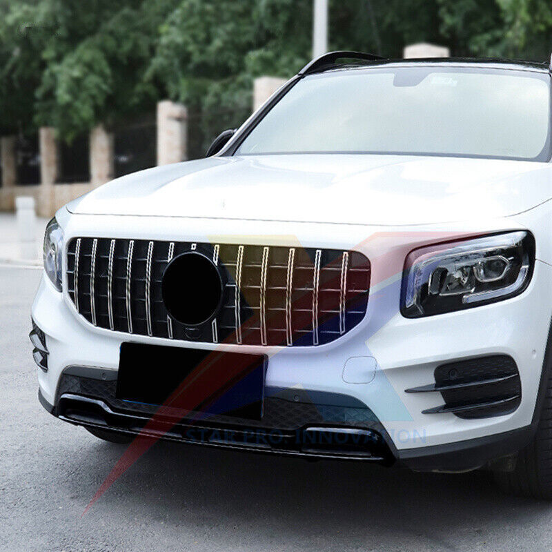 2PCS Glossy Black Front Bumper Grille Covers Refit For Mercedes X247 ...