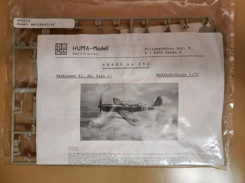 1993 Huma Model German Arado Ar 396 - 1/72 Scale kit | eBay