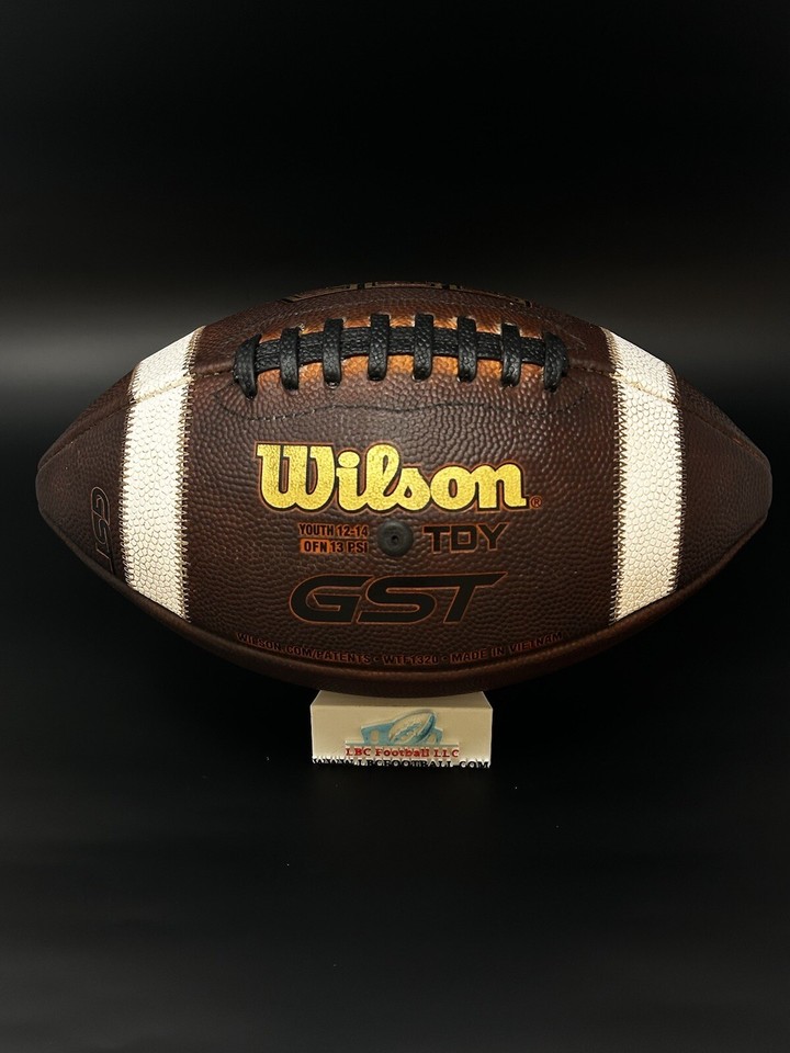 Wilson GST TDY Youth Leather Football Ages 12-14 Fully Game Prepped ...