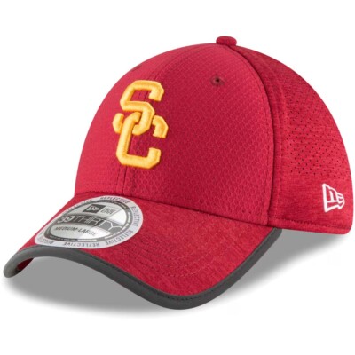 Authentic USC Trojans NCAA Sideline OnField Maroon New Era 39Thirty ...