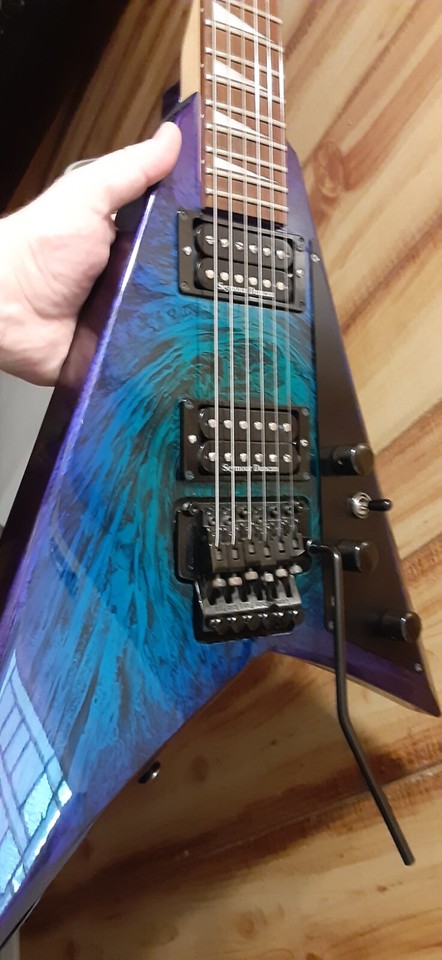 Jackson RR3 Made In Japan Eerie Dess Swirl Randy Rhaods V Electric ...