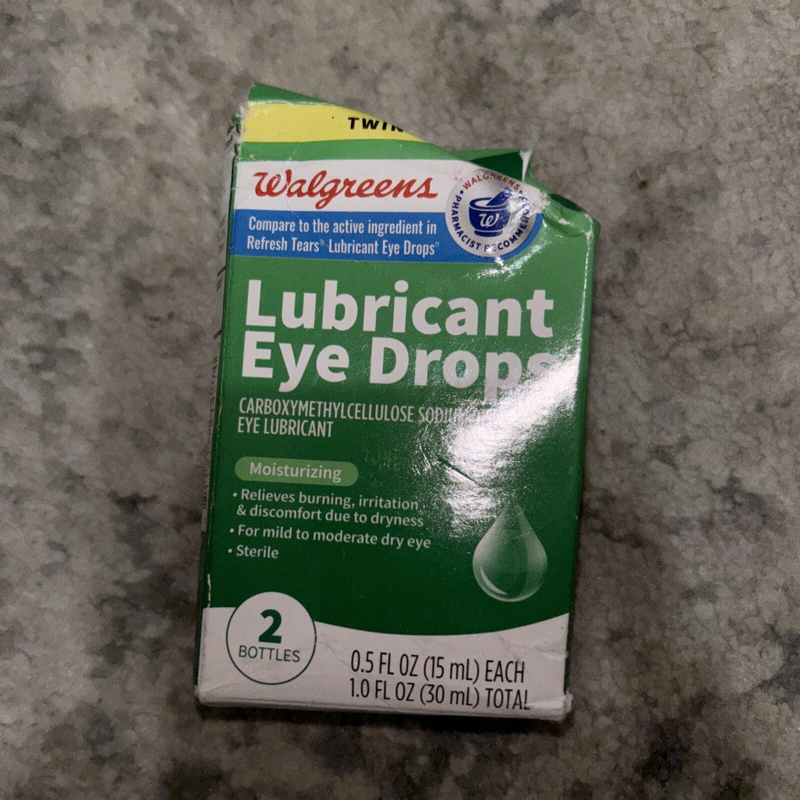 Walgreens Lubricant Eye Drops, Twin Pack - 0.5oz Each Exp 10/25 | eBay
