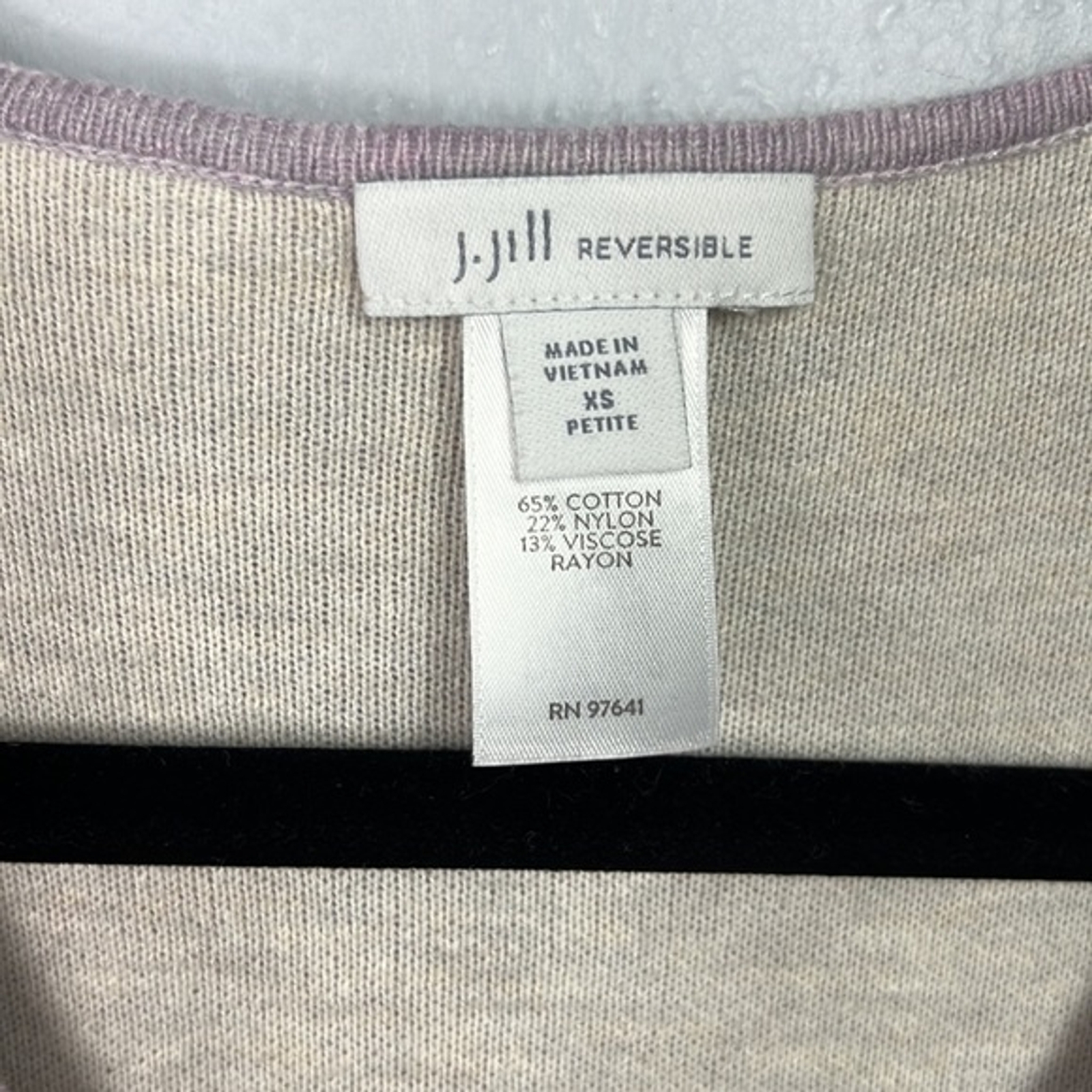 J. Jill Reversible V-Neck Color Block Sweater XS Peti… - Gem