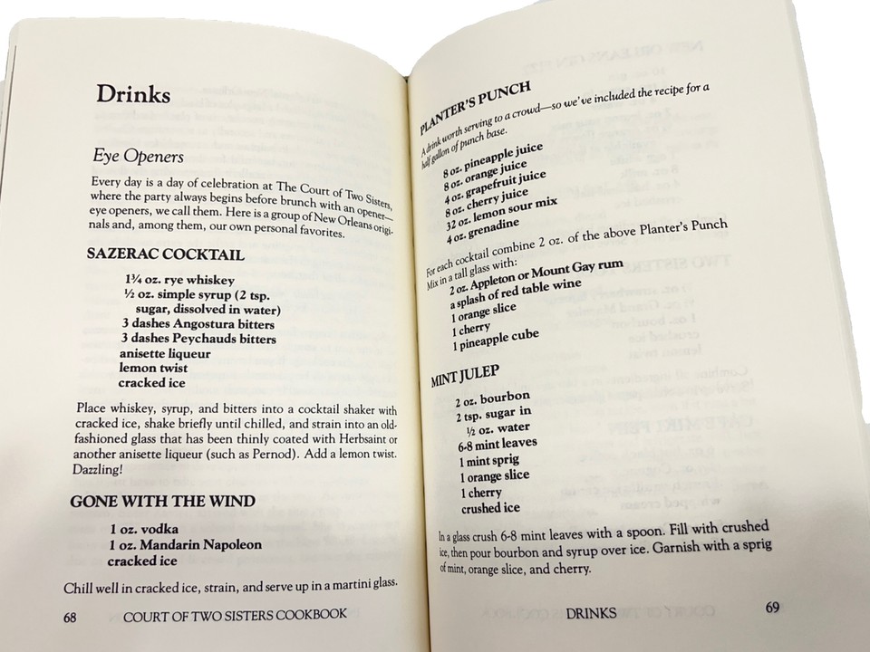 The Court of Two Sisters Cookbook Mel Leavitt Restaurant History French ...