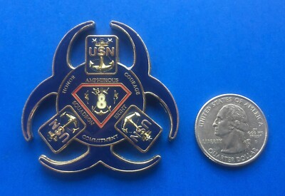 US NAVY CHALLENGE COIN - AMPHIBIOUS SQUADRON 8 (PHIBRON-8) CHIEFS MESS ...