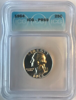 1964 Washington Quarter PROOF ICG-PR69 | eBay