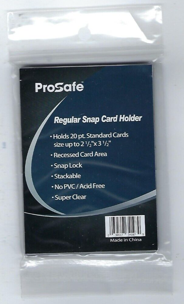 100 box of Pro Safe Regular Snap Tite Trading Card Holders snaptites ...