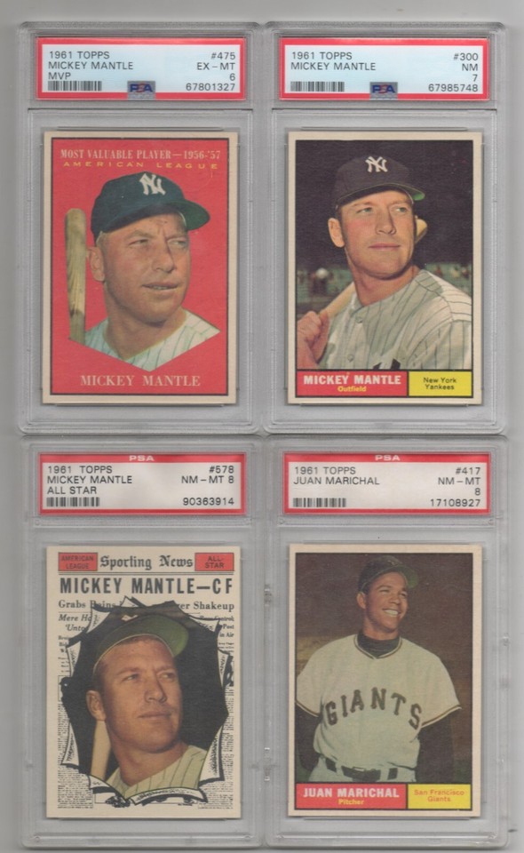 1961 Topps Baseball Complete set High Grade PSA NM to NMMT | eBay