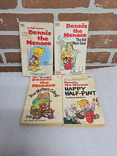 Four Dennis the Menace Comics Hank Ketcham Softcover Paperback Book Lot ...