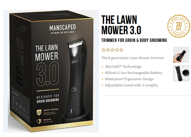 Best Electric Manscaping Groin Hair Trimmer Lawn Mower 3.0 by Manscaped ...