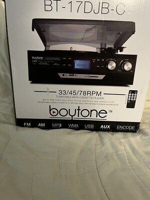 Boytone - BT-17DJM - Stereo - USB - Radio - Cassette - Record Player ...
