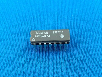 2 x SN5407J T.I. CERAMIC Hex Buffers/Drivers Open-Collector SN7407N ...