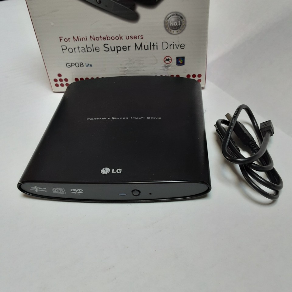 LG Portable Super Multi Drive GP08 Lite GP08NU20 With Cable. | eBay