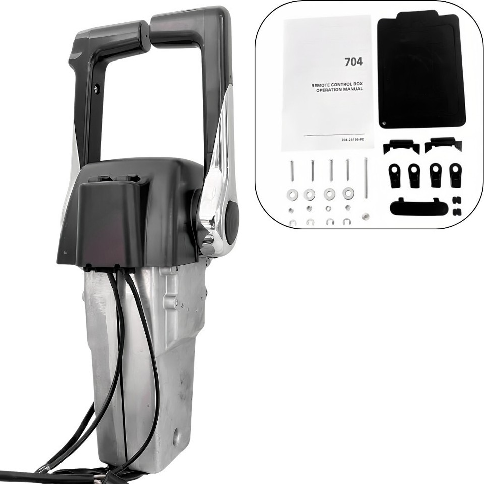 Outboard Remote Control Box Console Mount 704-48207-22 Top Twin Lever ...